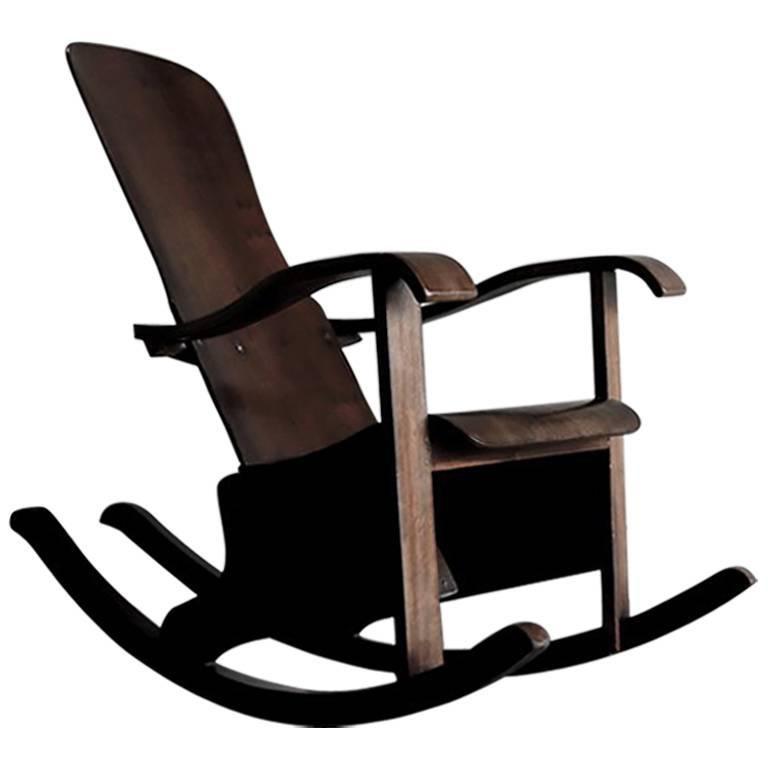 Brazilian Rocking Chair by CIMO, 1930s at 1stDibs