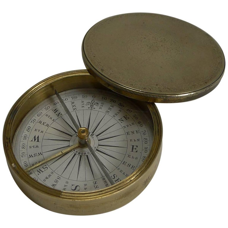 Antique English Signed Explorer Compass, circa 1880 at 1stDibs