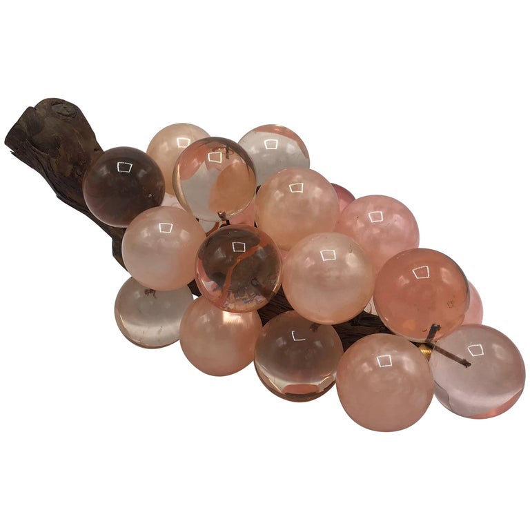 1960s Italian Pink Lucite Grape Sculpture at 1stDibs