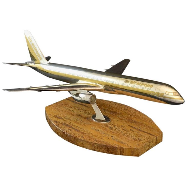Scale Model Sterling Silver Boeing 757-200 Jet Aircraft by Garrard and ...