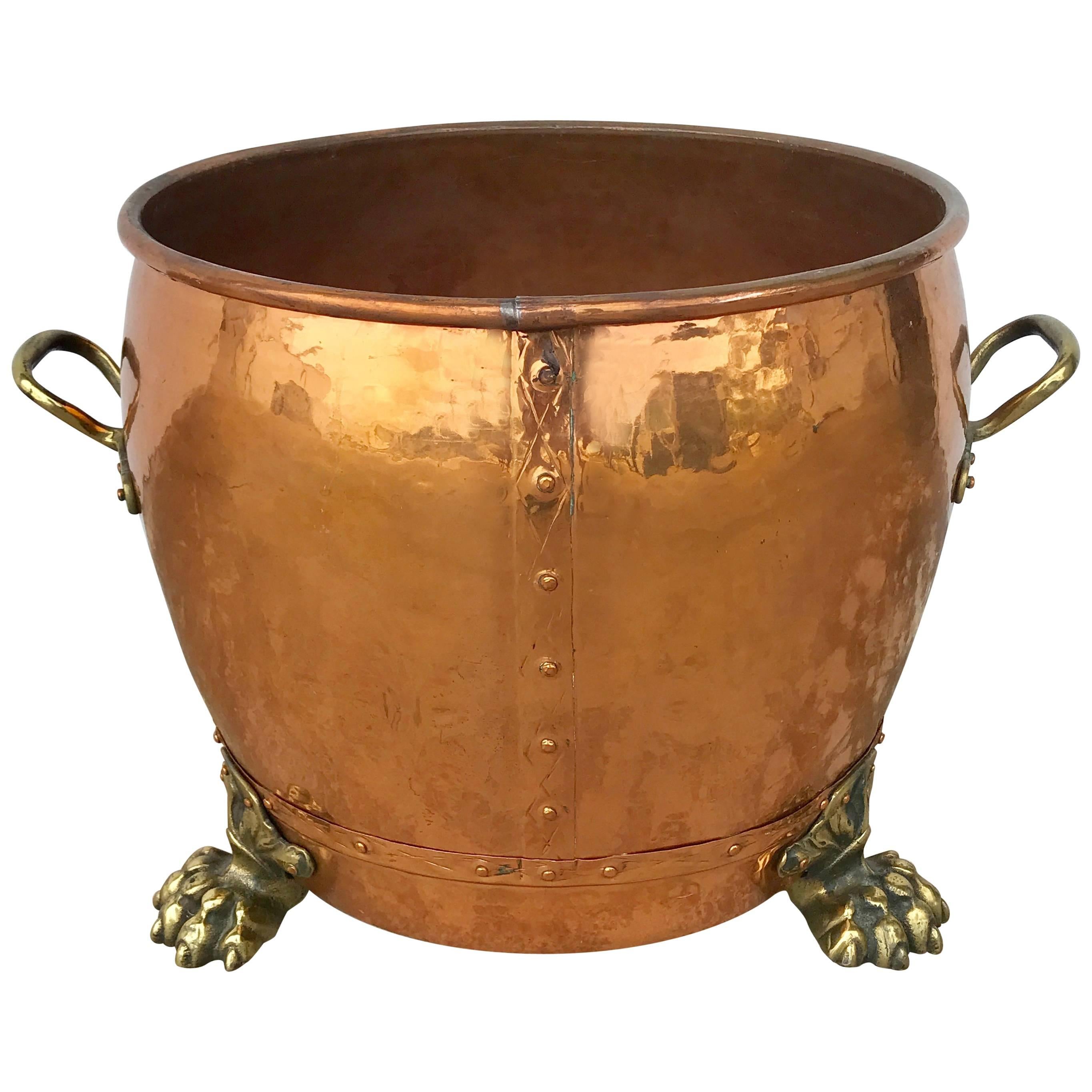 English Copper and Brass Planter at 1stDibs