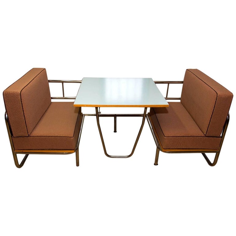 Exceptional Functionalist Multipurpose Seating Set-Sofa Bed, 1950s For ...