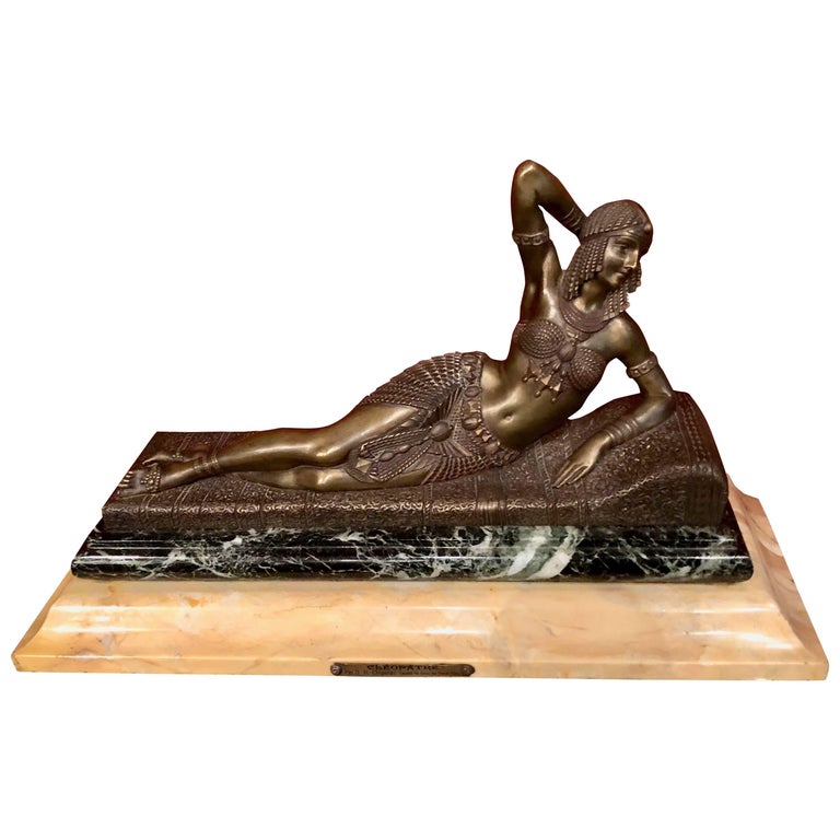 Dimetri Chiparus Bronze "Accident De Chasse" Woman and Dog, circa 1925 ...