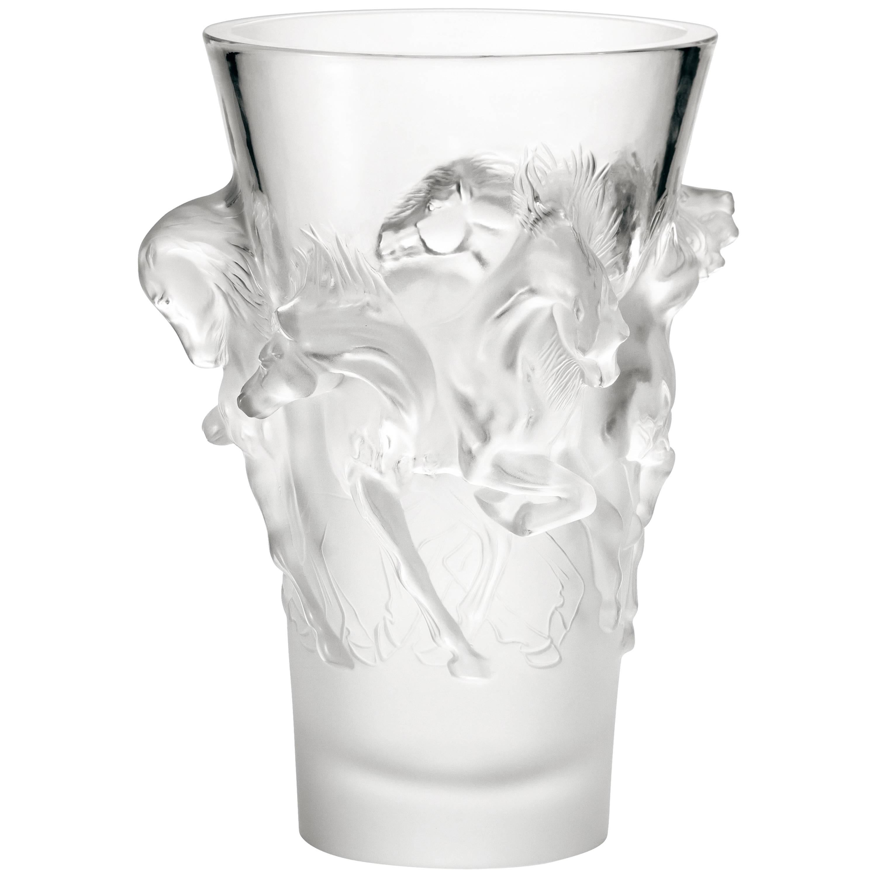 LALIQUE Equus Vase Limited Edition 999 ex For Sale at 1stDibs