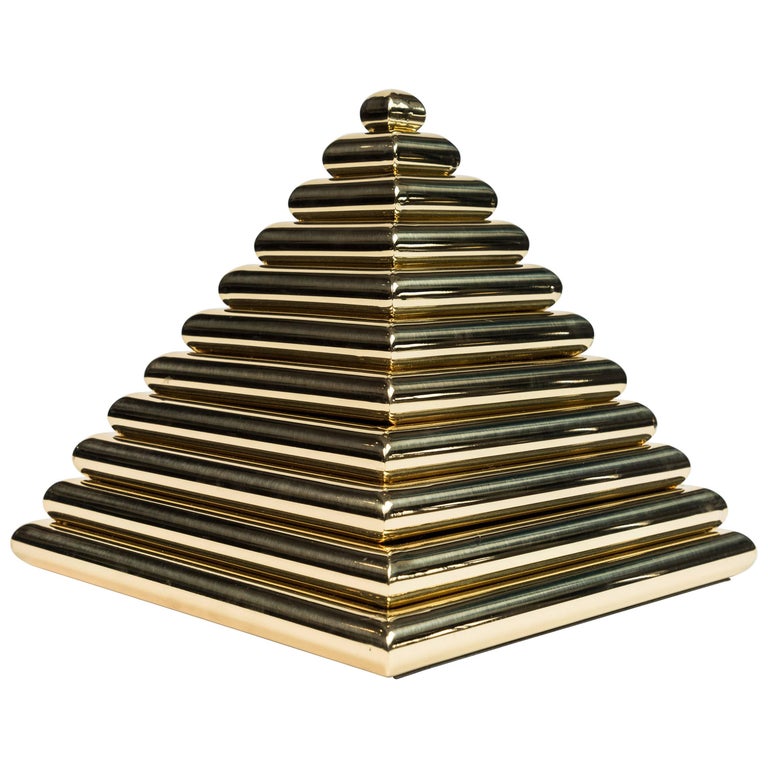 Vintage Brass Pyramid Box at 1stDibs | pyramid vintage, vintage brass box