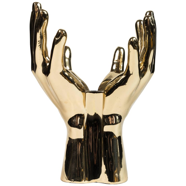 Decorative Brass Hand Object, 1970s at 1stDibs