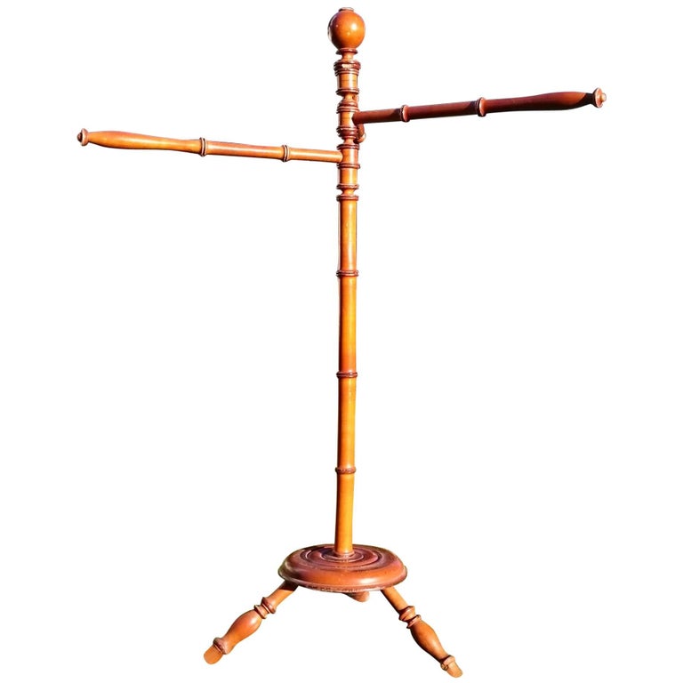 19th Century Victorian Period Simulated Bamboo Towel Rail / Linen Rail ...