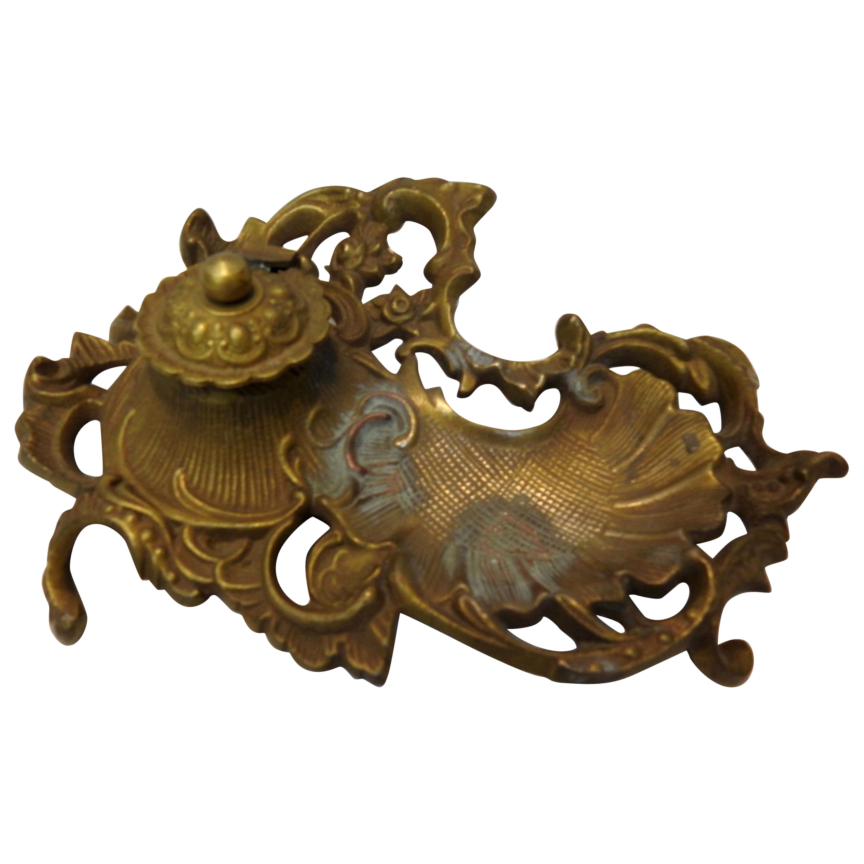 Art Deco Glass Ink Well For Sale at 1stDibs