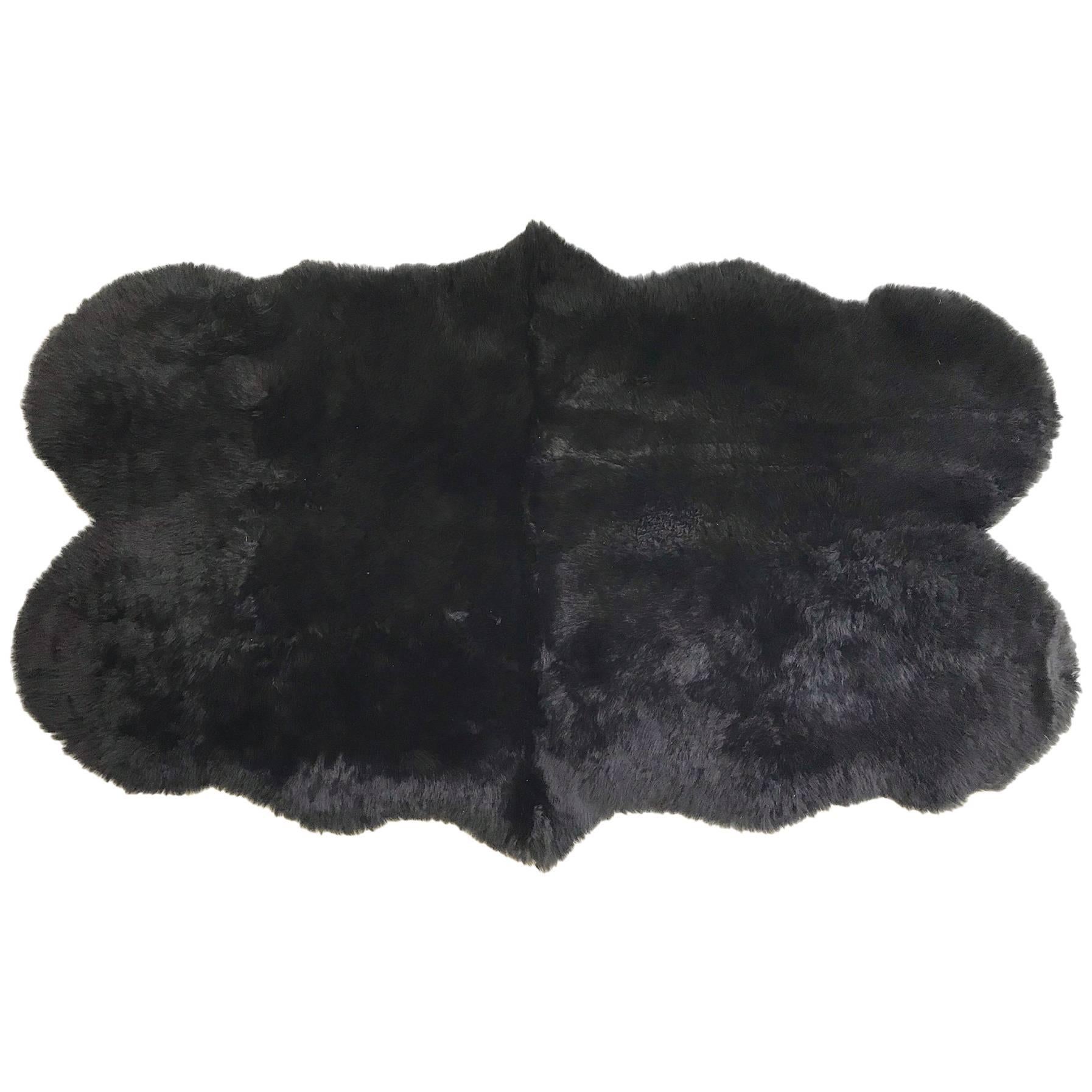 Forsyth Zebra Hide Rug Trimmed in Black Velvet For Sale at 1stDibs ...