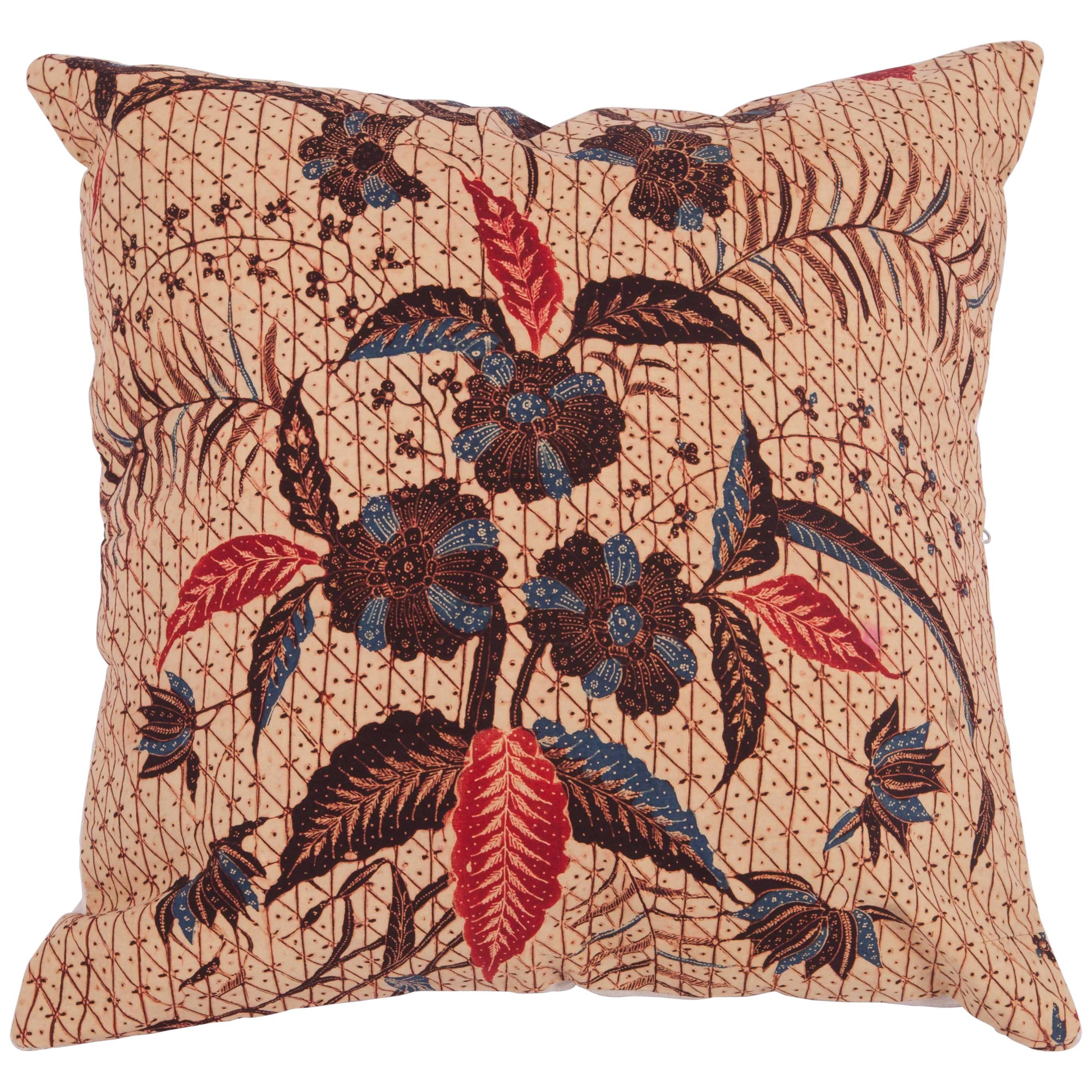 Batik Pillow Fashioned from an Early 20th Century Indonesian Batik ...