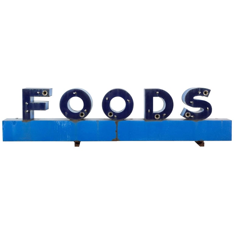 Iron Enamel General Store Neon Trade Sign at 1stDibs