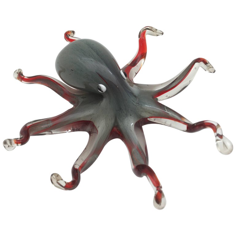 Handblown Murano Italy Glass Octopus at 1stDibs