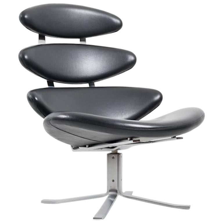 Pair of "Corona" Chairs by Poul M. Volther for Erik Jørgensen at 1stdibs