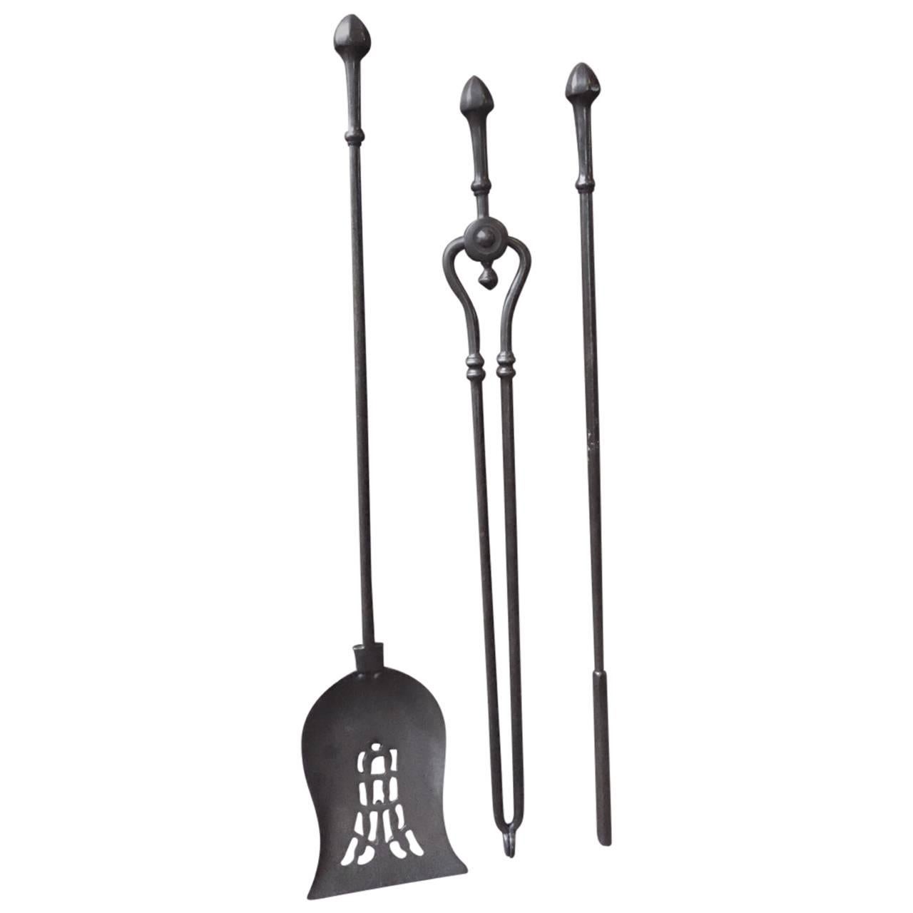 English Fire Tools or Fireplace Tools at 1stDibs