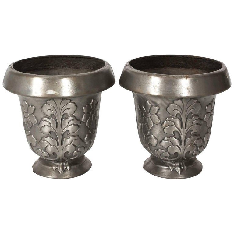 Italian Pewter Cache Pots For Sale at 1stDibs