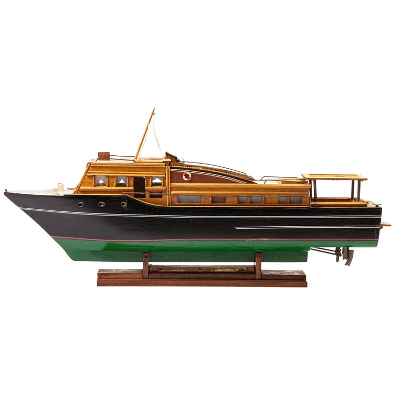Large Scratch-Built Trawler Boat Model at 1stDibs