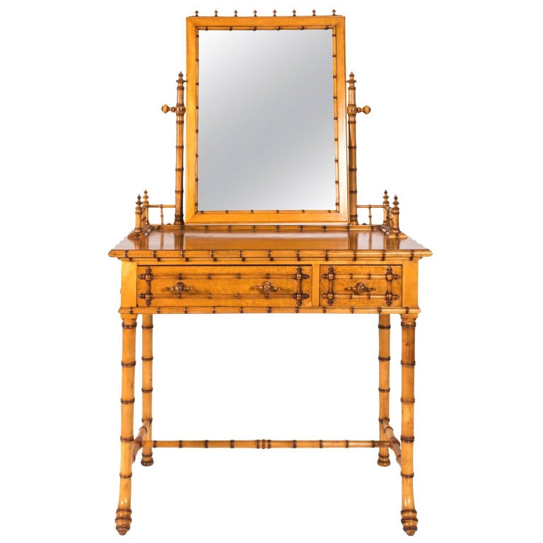 Faux Bamboo Vanity at 1stDibs