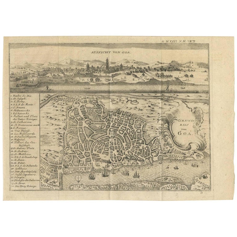 Antique Map of Goa 'India' by J.N. Bellin, 1760 at 1stDibs | goa india map