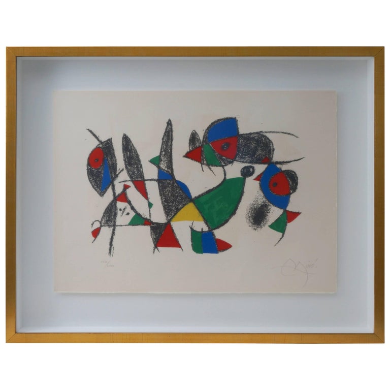 Lithograph by Joan Miro, circa 1975, Lithographs II, Plate 10 For Sale ...