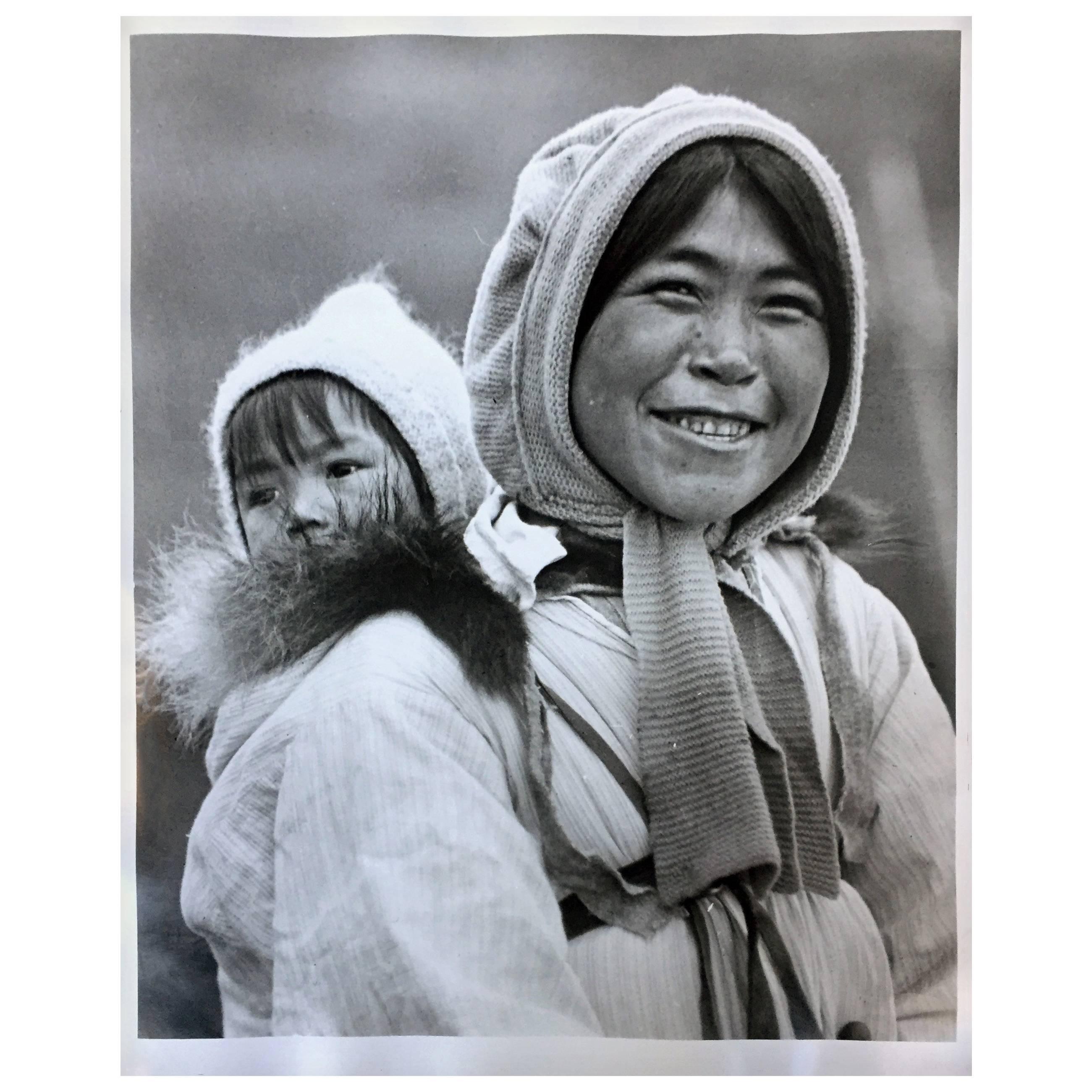 Eskimo Mother and Her Baby, Alaska Photograph For Sale at 1stDibs
