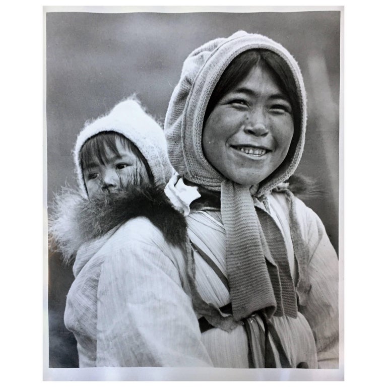 Eskimo Mother and Her Baby, Alaska Photograph For Sale at 1stDibs