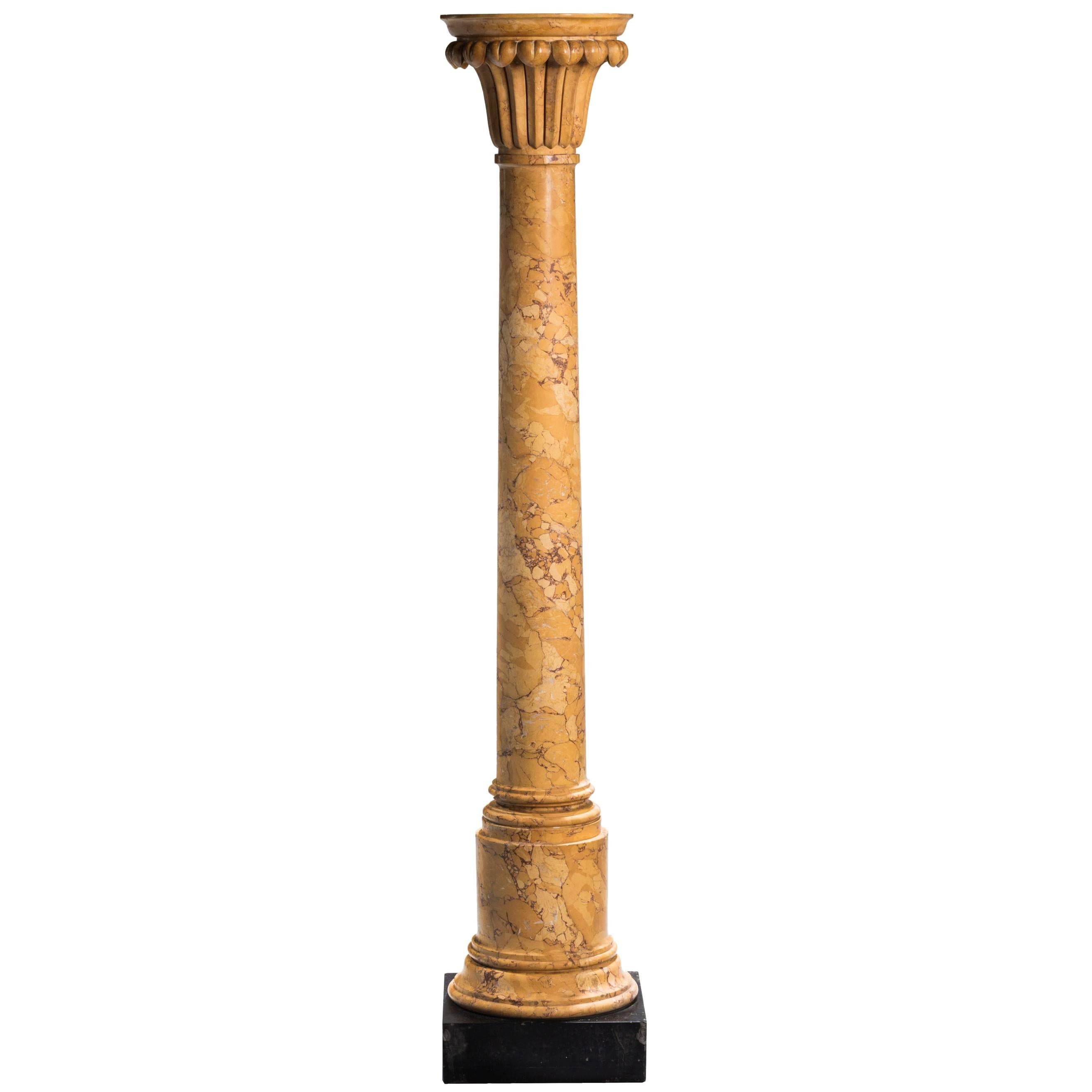 Mid-19th Century Faux Marble Pillar at 1stDibs