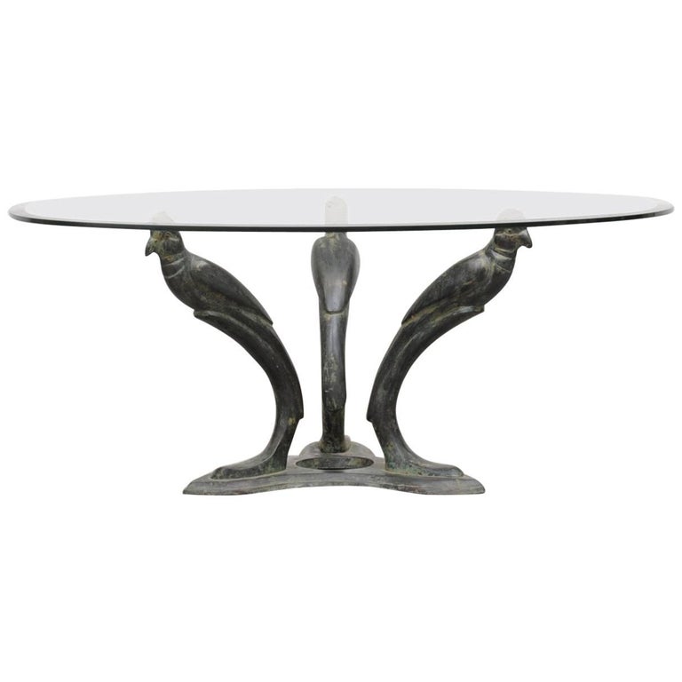 French Brass Bird Coffee Table at 1stDibs