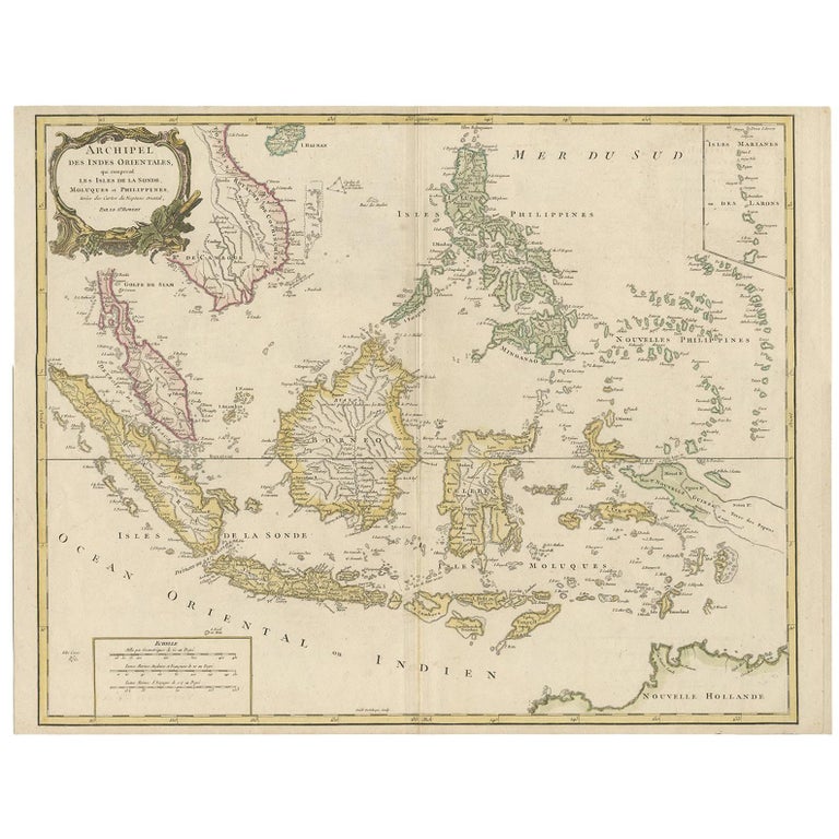 Antique Map of the Indonesian and Philippine Archipelagos by R. de ...