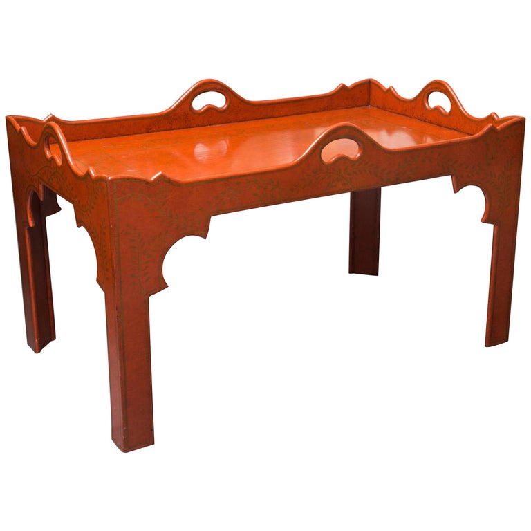 Painted, Decorated and Lacquered Tray Table at 1stDibs
