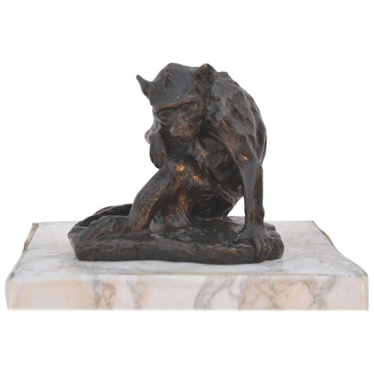 Maurice Roger Marx, Sitting Monkey, French School, circa 1920 For Sale ...