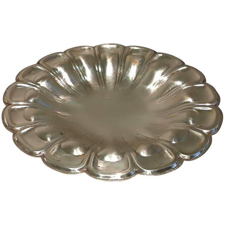 Silver Embossed Centerpiece For Sale at 1stDibs