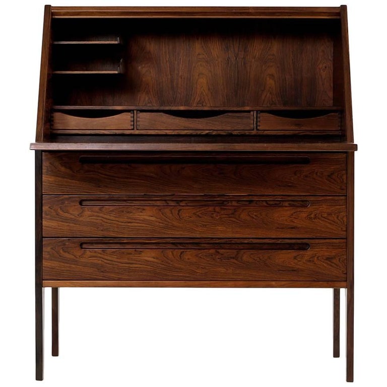 Rare 1960s Mid-Century Modern Secretary by HJN Mobler Denmark, Bureau ...