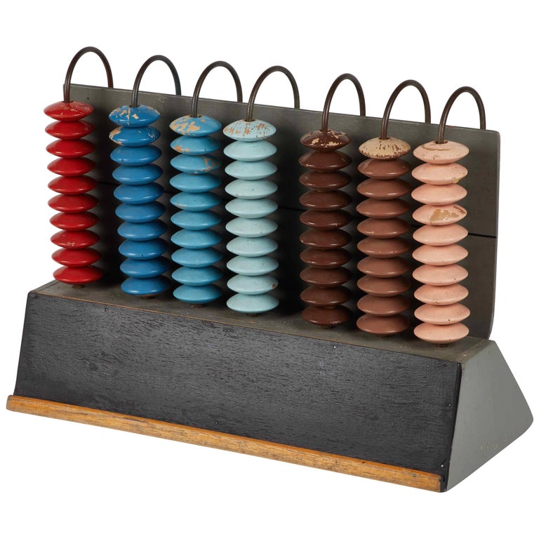 Vintage School Chalkboard with Abacus For Sale at 1stdibs