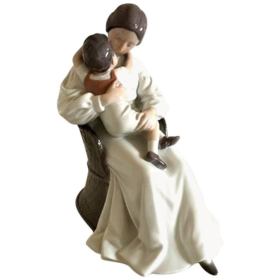Original Porcelain Figure of Mother and Child Signed by S. Marchi ...