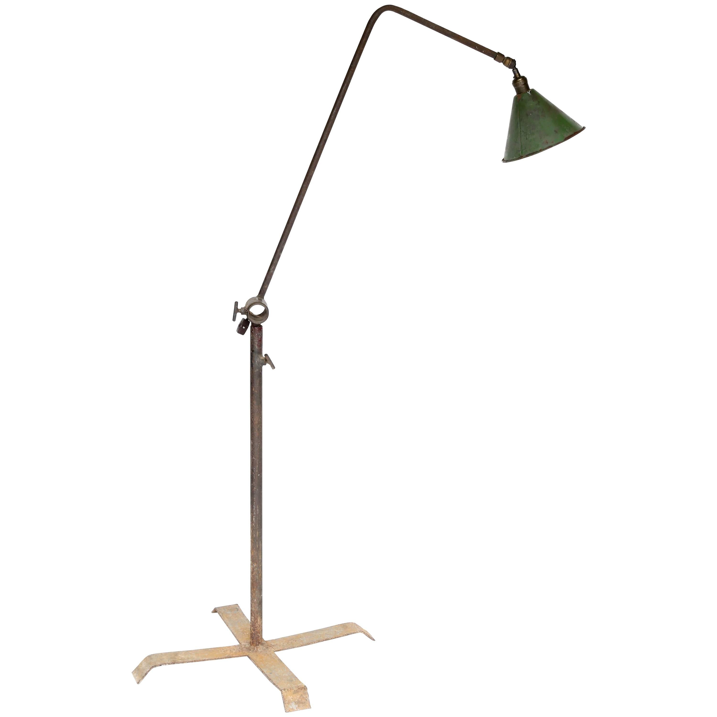 Bending Industrial Floor Lamp at 1stdibs