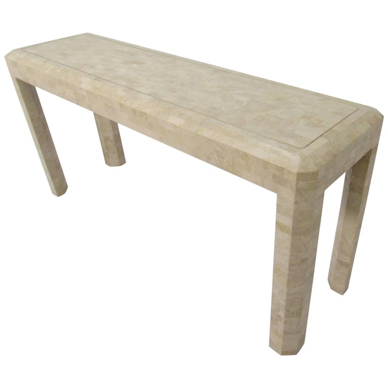 Maitland-Smith Tessellated Fossil Stone Console Table at 1stDibs ...