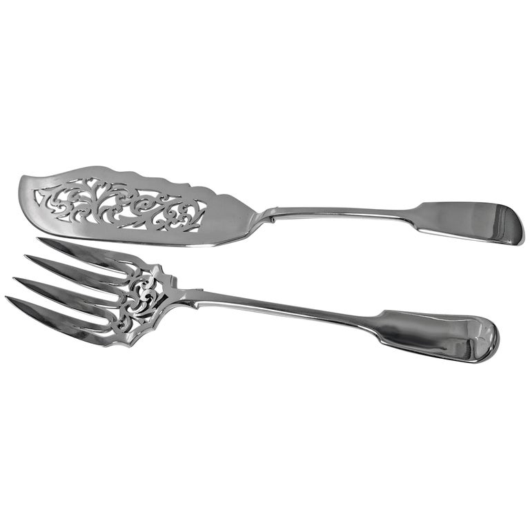 Antique Sterling Silver Servers, London 1854, Charles Boyton For Sale ...