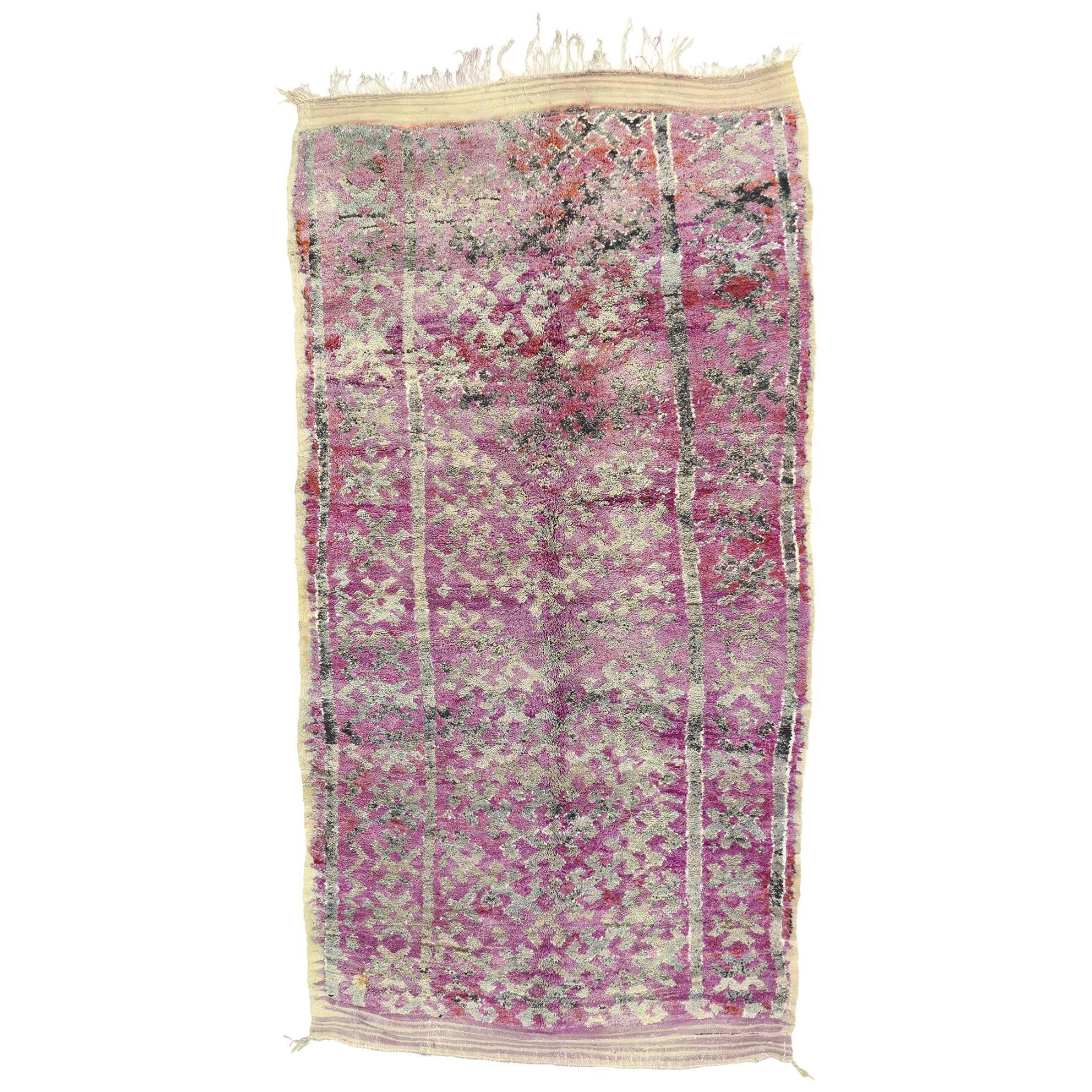 Vintage Berber Moroccan Rug with Modern Tribal Style For Sale at 1stDibs