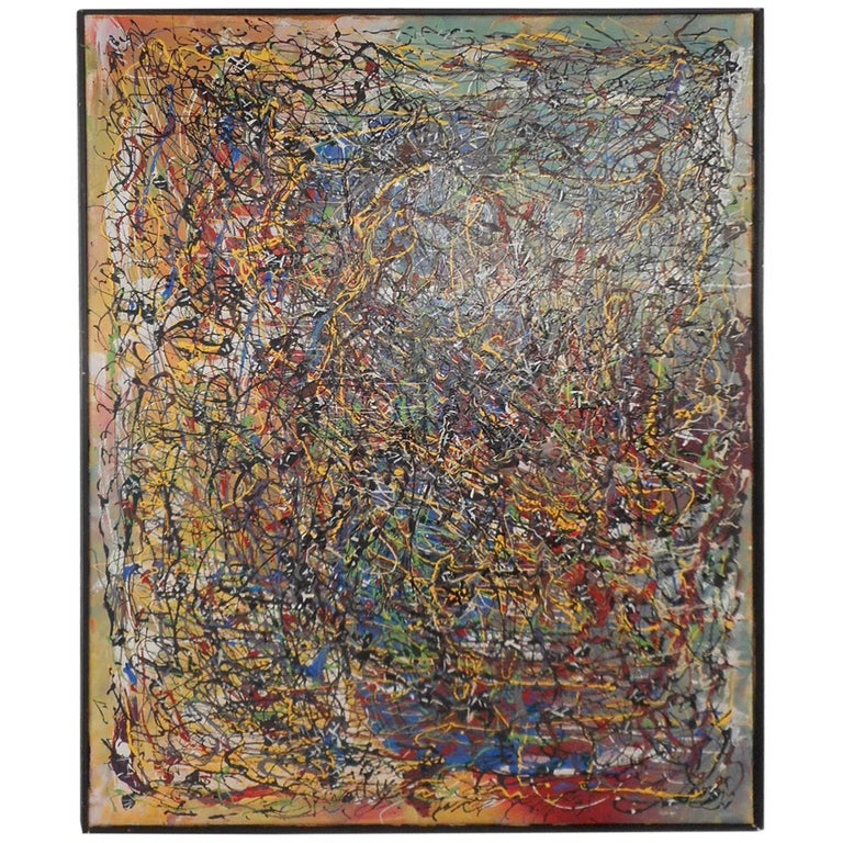 Beautiful Splatter Abstract Painting For Sale at 1stDibs | beautiful ...