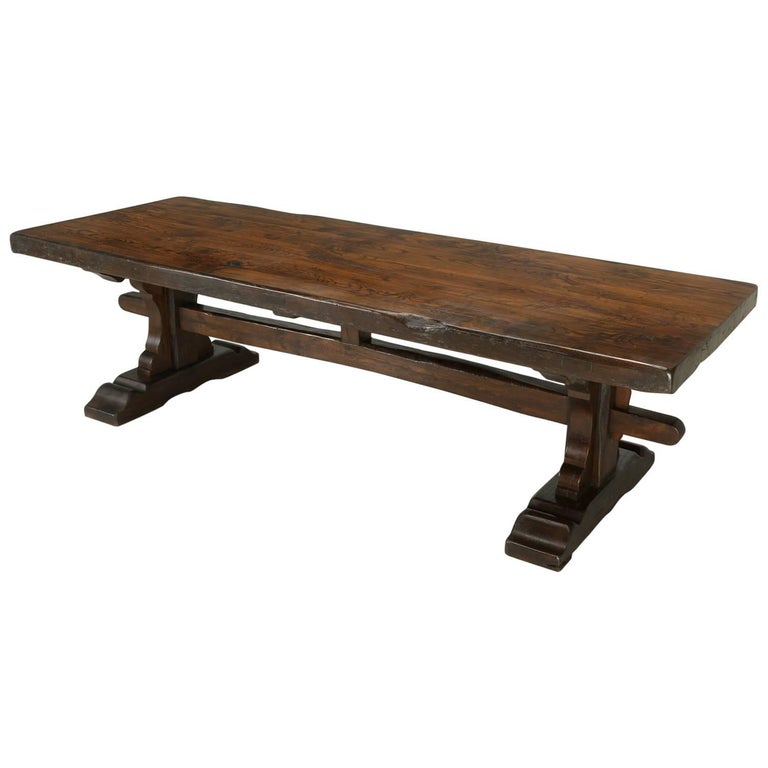 Antique French Trestle Dining Table, circa 1800s For Sale at 1stdibs