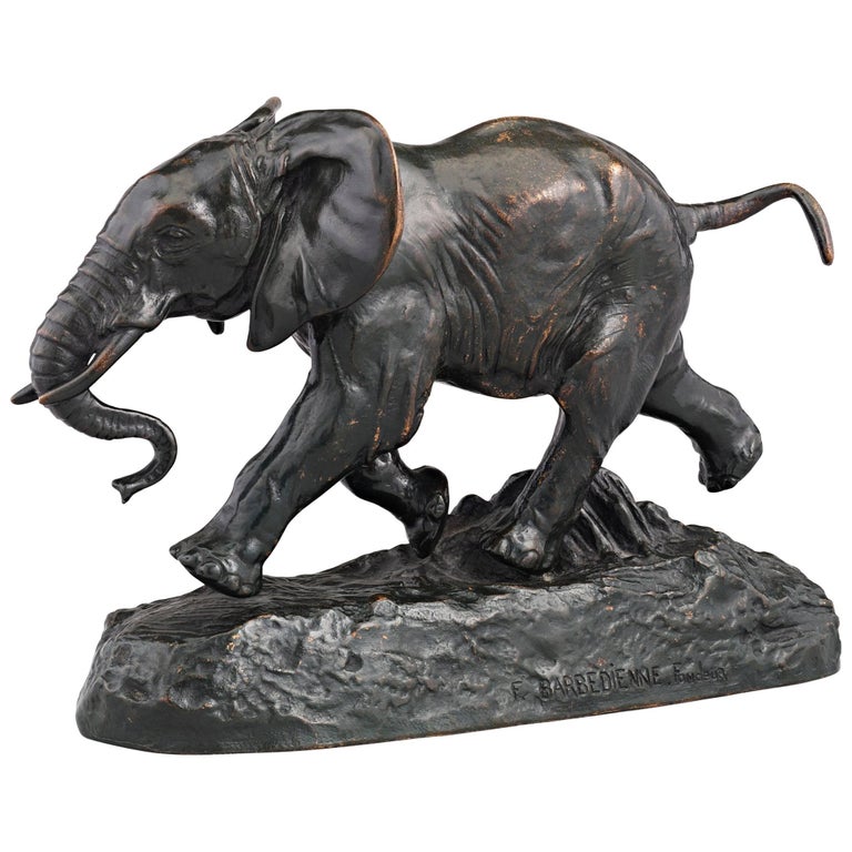 Antoine-Louis Barye Bronze Sculpture, "Panther of Tunisia," by F ...