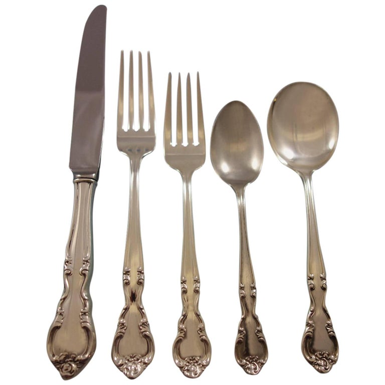 American Classic by Easterling Sterling Silver Flatware Set 12 Service ...