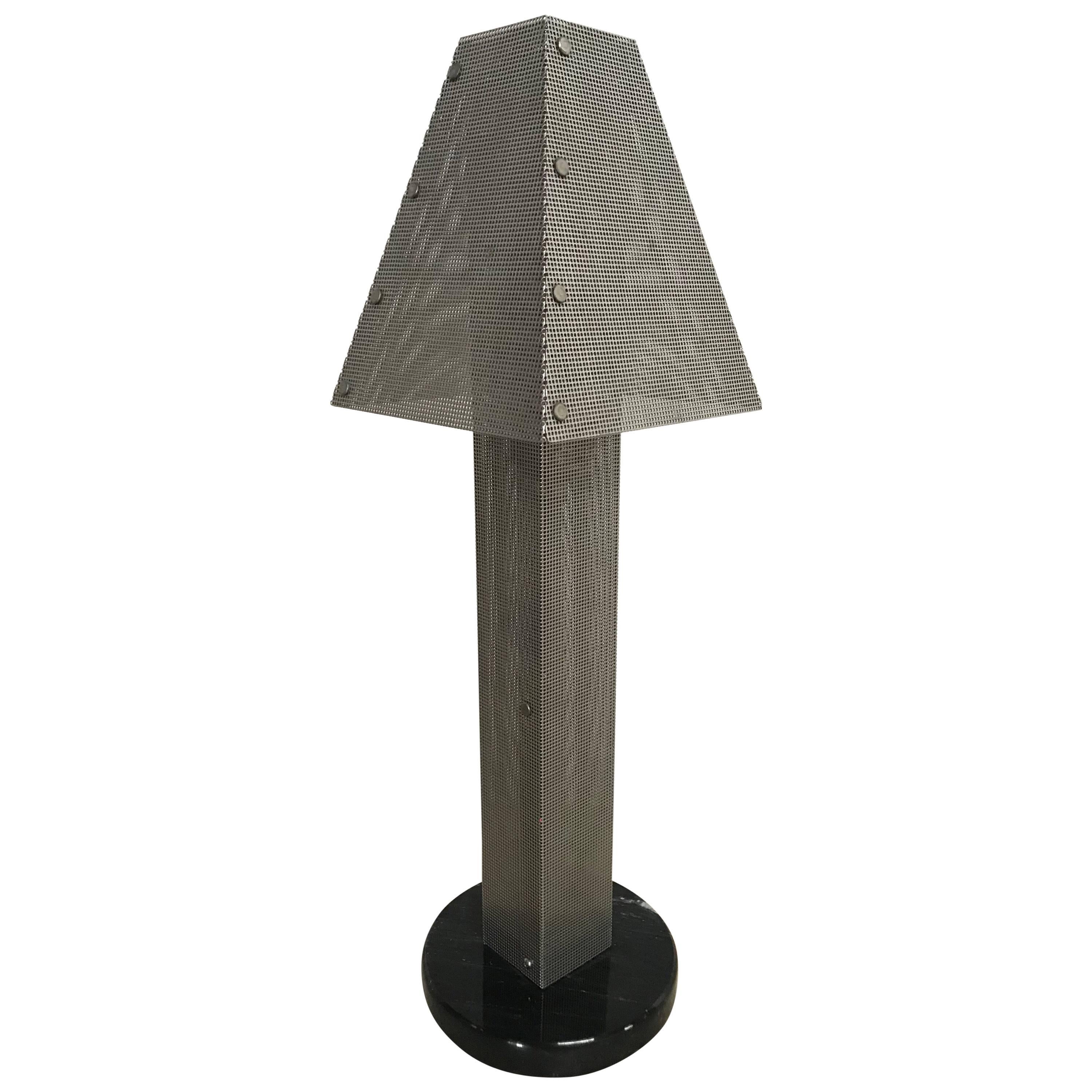 Perforated Steel Mesh Lamp by Wendy Stevens at 1stDibs