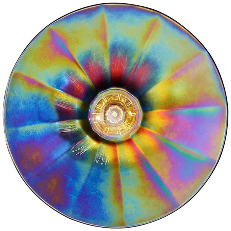 Fractale Large Iridescent Glass Wall or Ceiling Light For Sale at 1stDibs