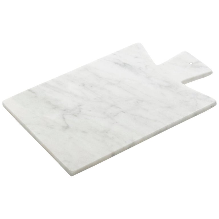 Handmade White Carrara Marble Cutting Board For Sale at 1stDibs