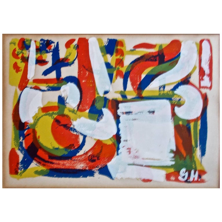 Grace Hartigan Abstract Expressionist Screen Print For Sale at 1stDibs