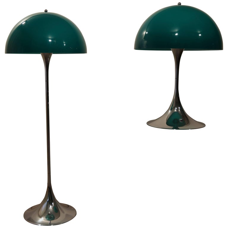 Rare Green Panthella Table Light by Verner Panton for Louis Poulsen at ...