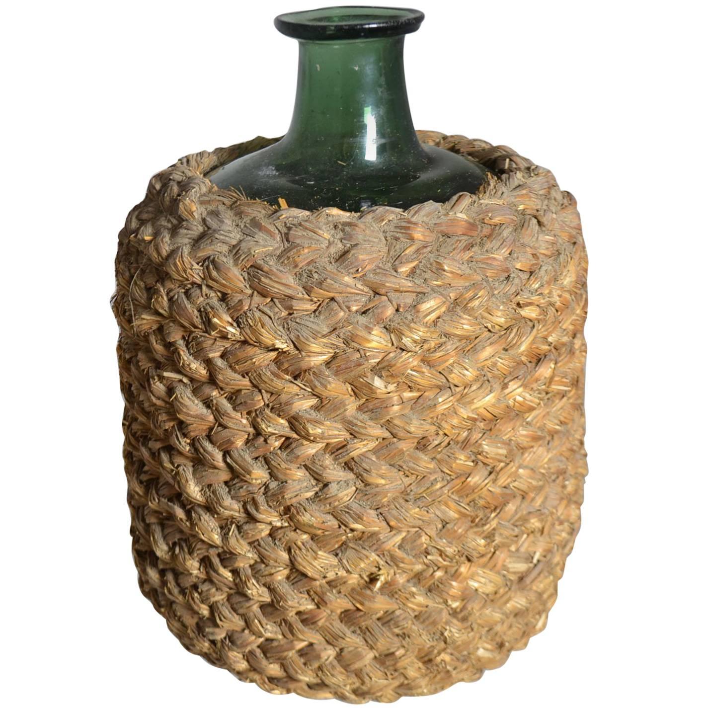 Dutch Wine Bottle in Irisated Glass, 17th Century at 1stDibs