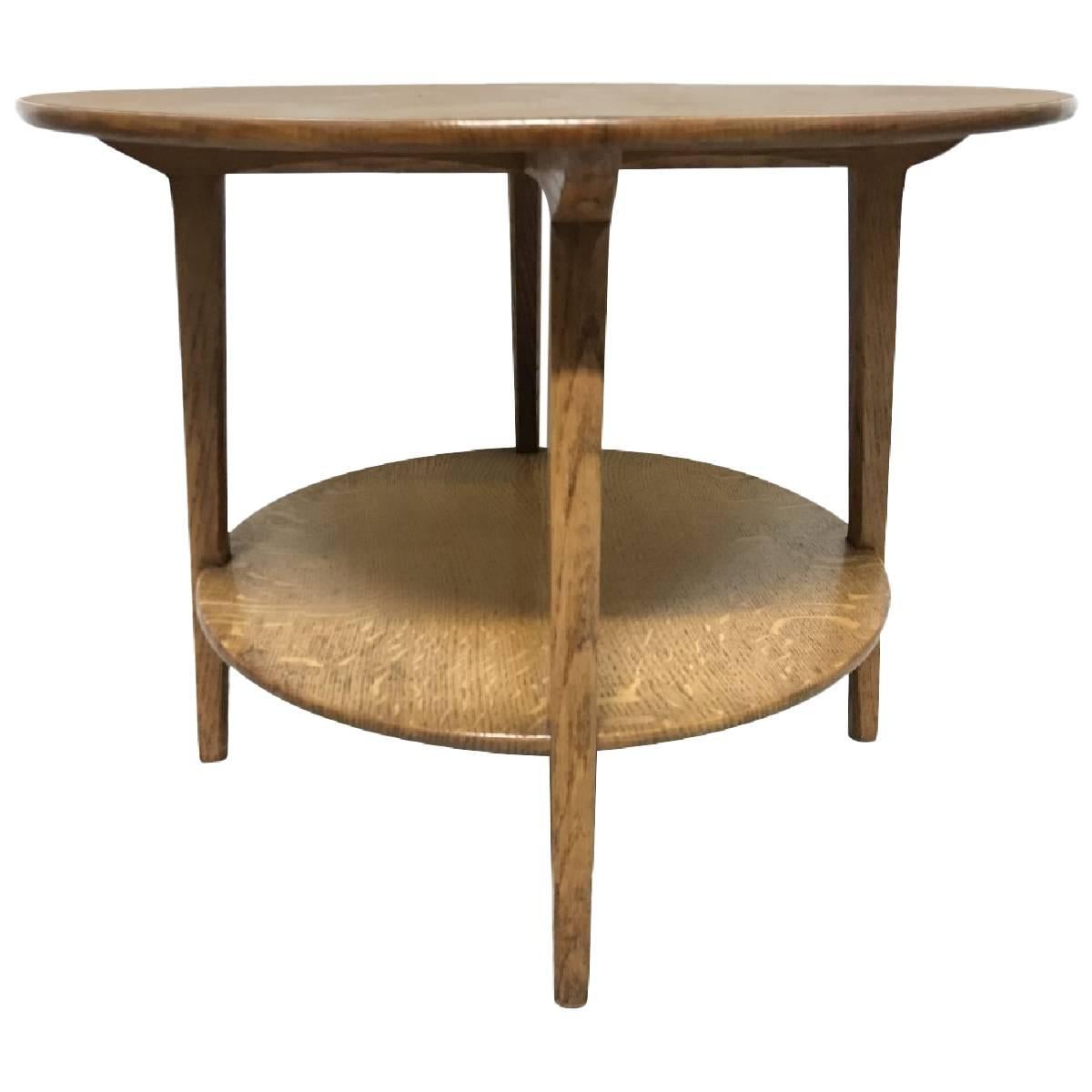 Edward Barnsley, An Arts and Crafts Oak Two-Tier Circular Coffee or ...
