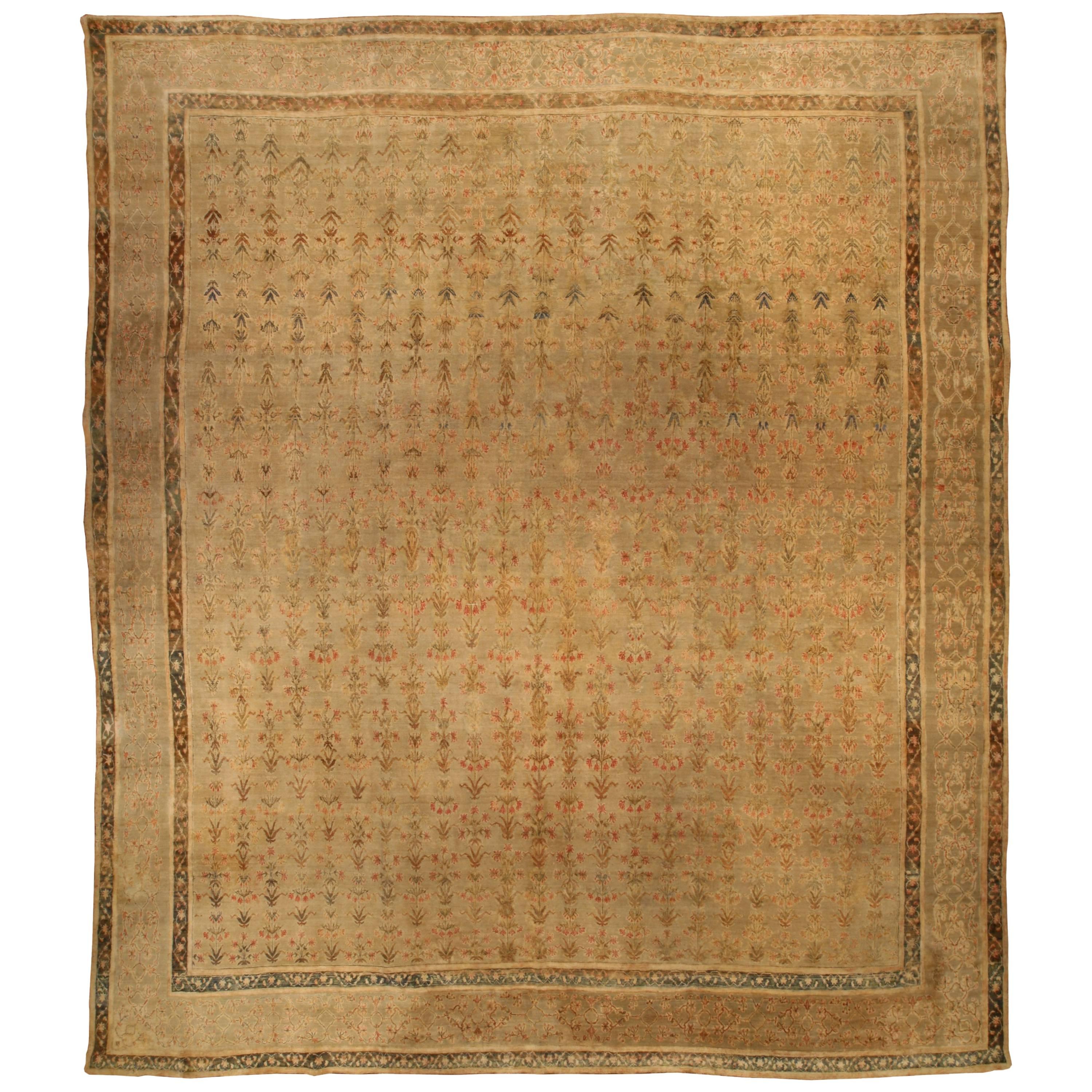 Late 19th Century Indian Agra Carpet For Sale at 1stDibs